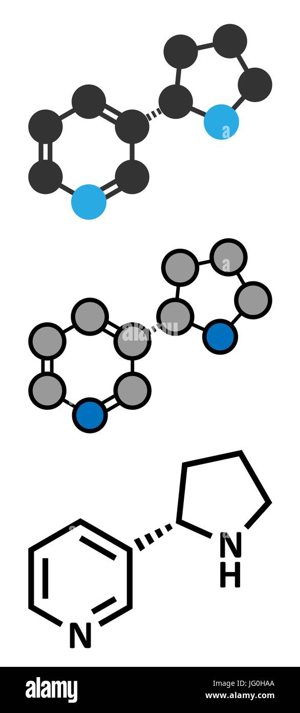 Nicotine molecular model Stock Vector Images - Alamy