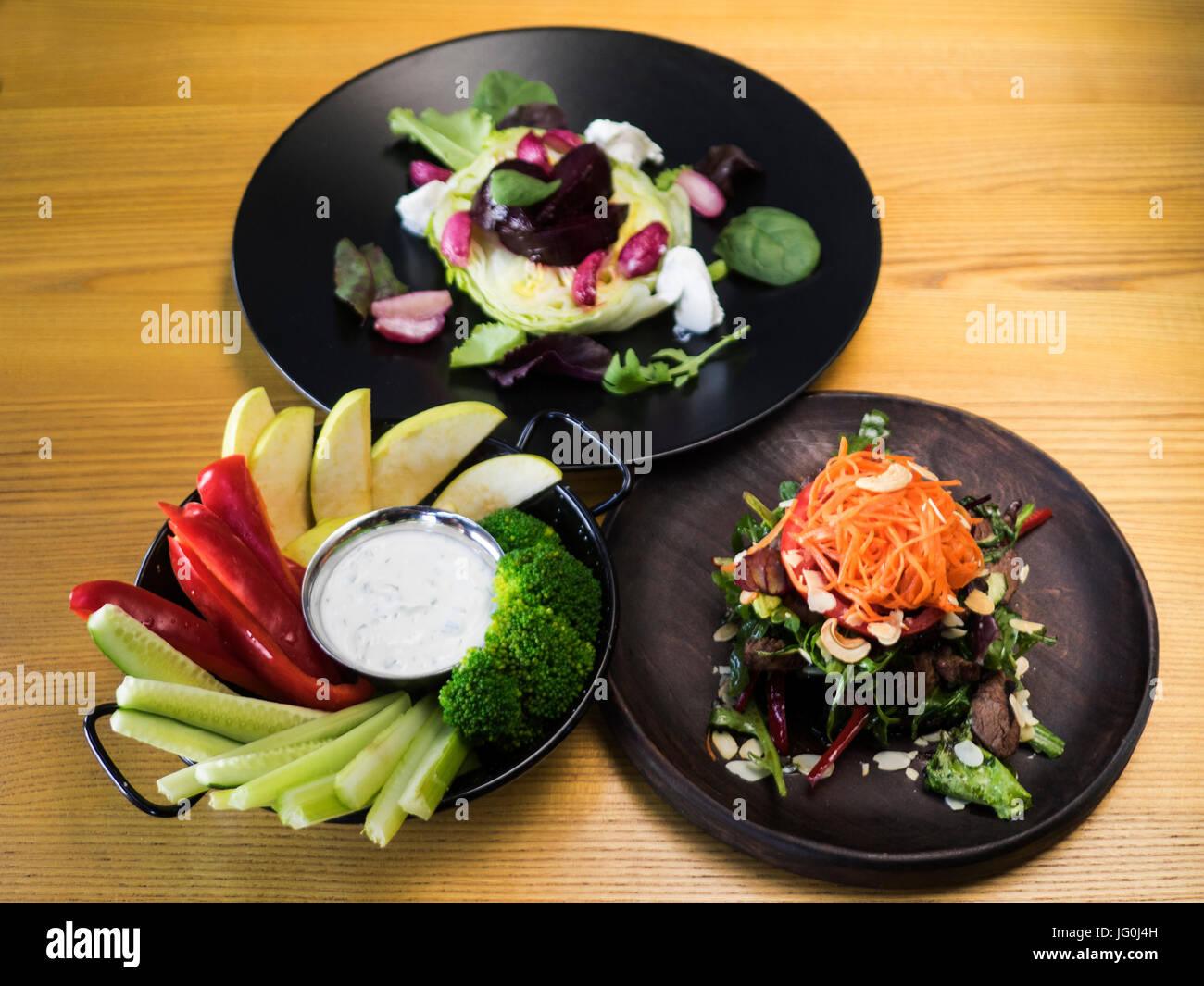 Set of various salads Stock Photo - Alamy