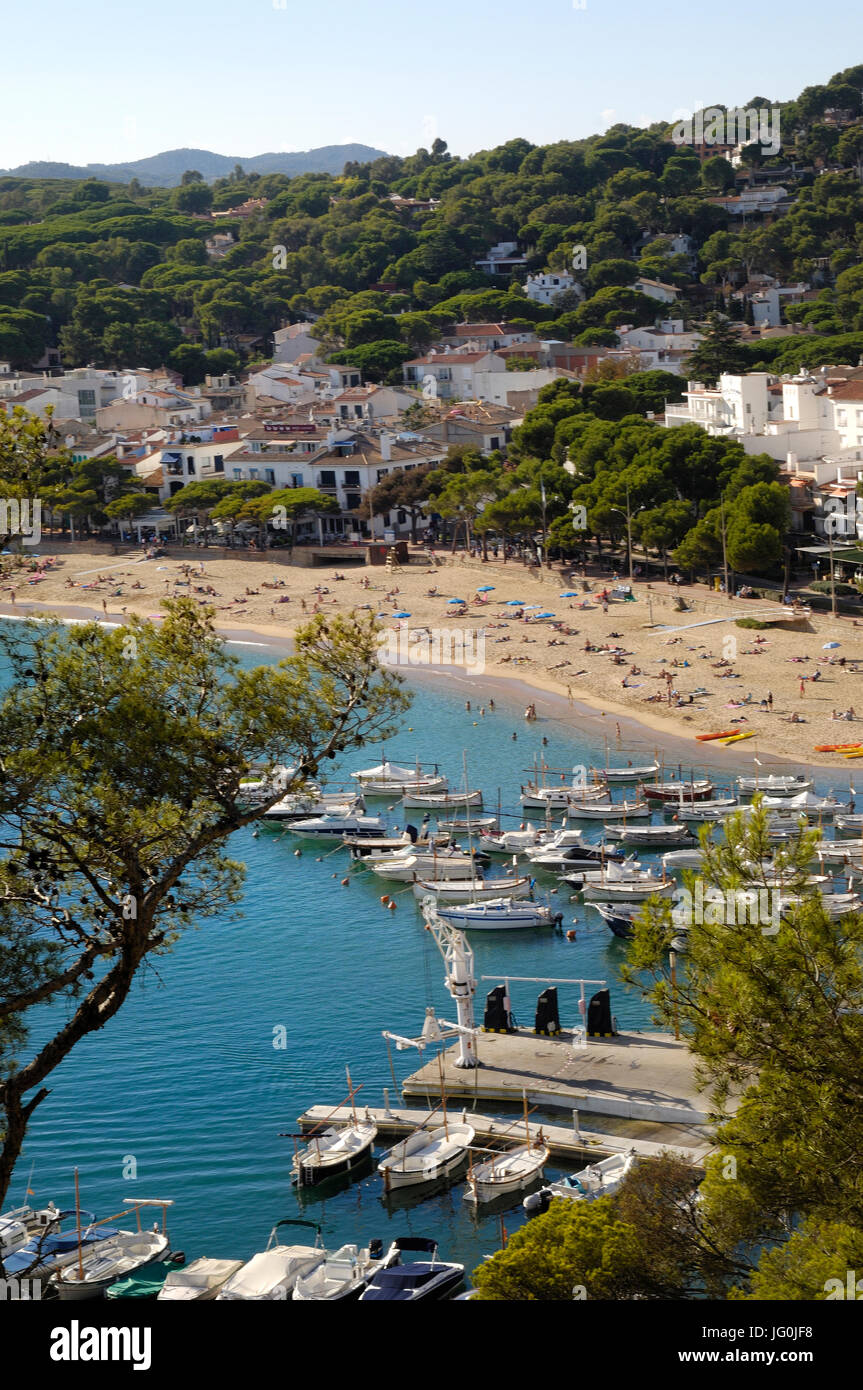 View town beach llafranc costa hi-res stock photography and images - Alamy