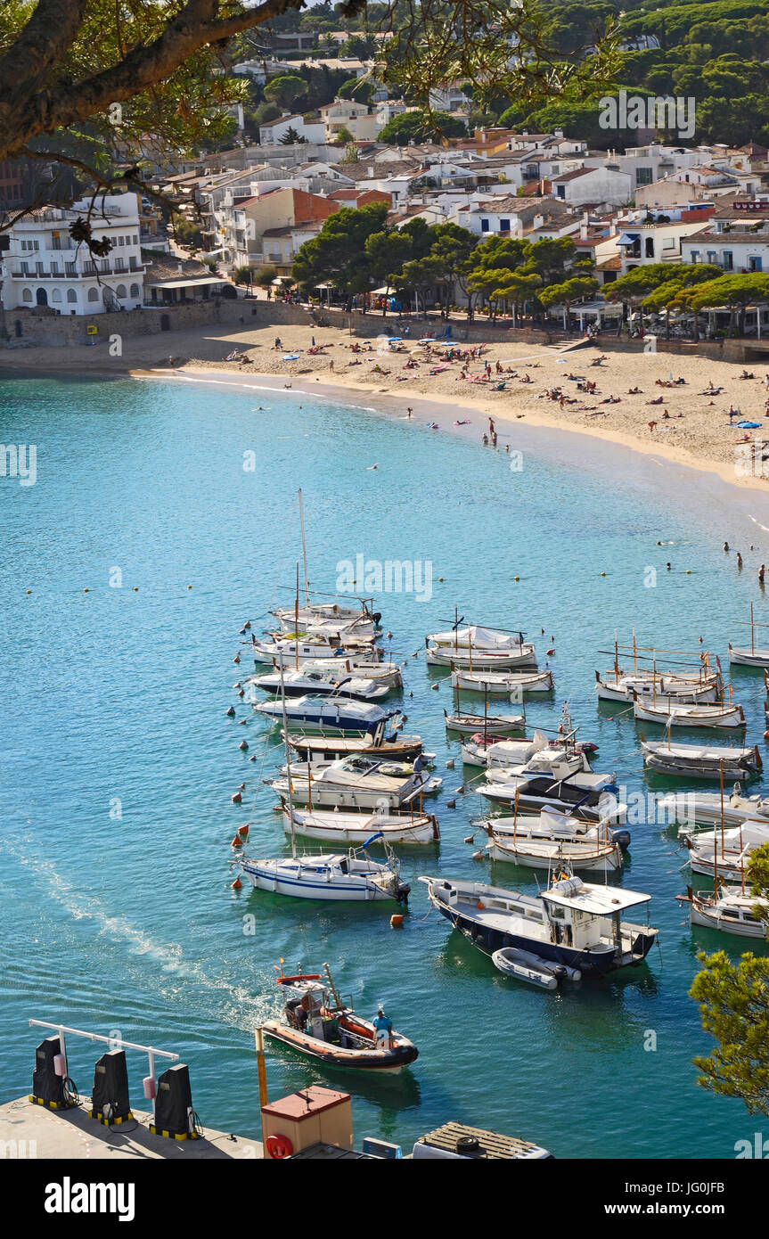 View town beach llafranc costa hi-res stock photography and images - Alamy