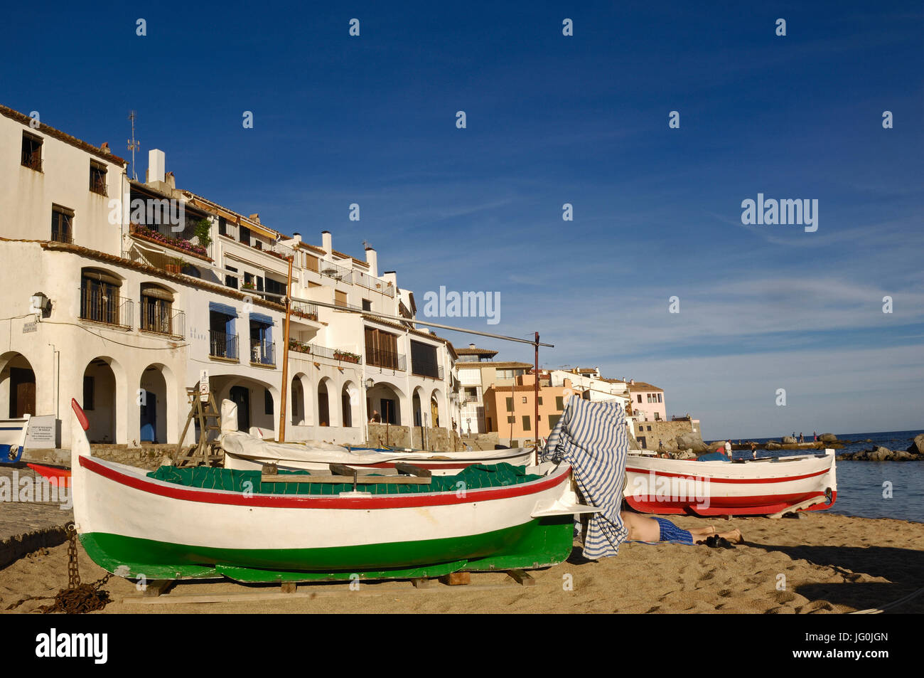 arch in el Port Bo Beach, Calella de Palafrugell, Costa Brava, Girona ...