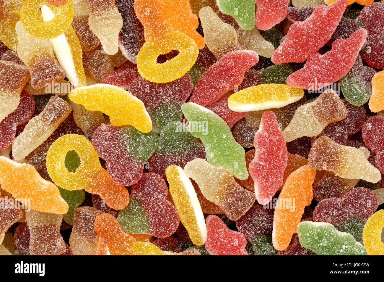 Gummy worm varied, heart, pacifier, animal,Candy Stock Photo - Alamy