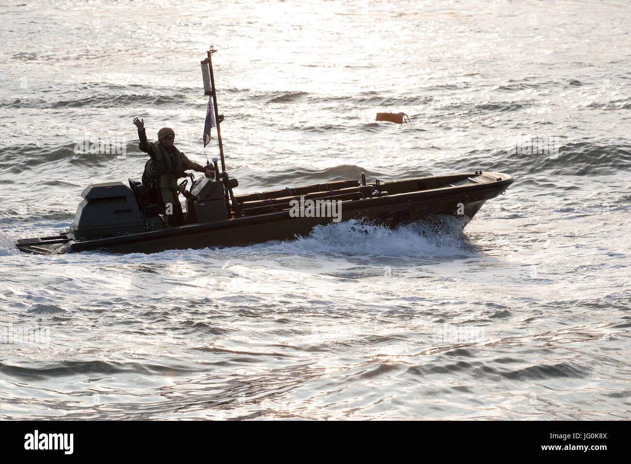 Royal Engineers boat on river Medway Stock Photo - Alamy