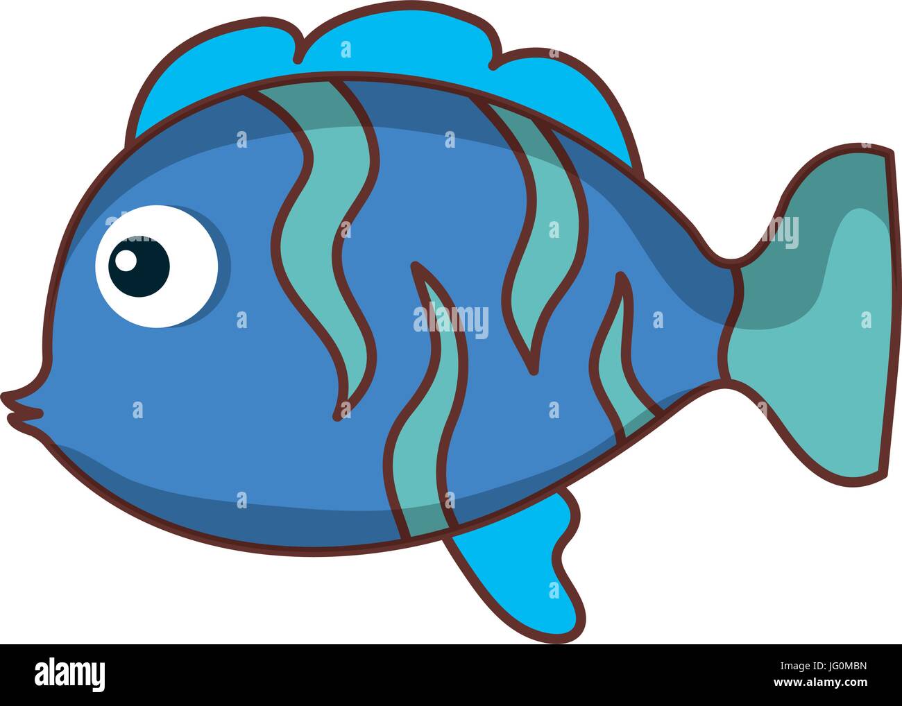 cute ornamental fish icon Stock Vector Image & Art - Alamy