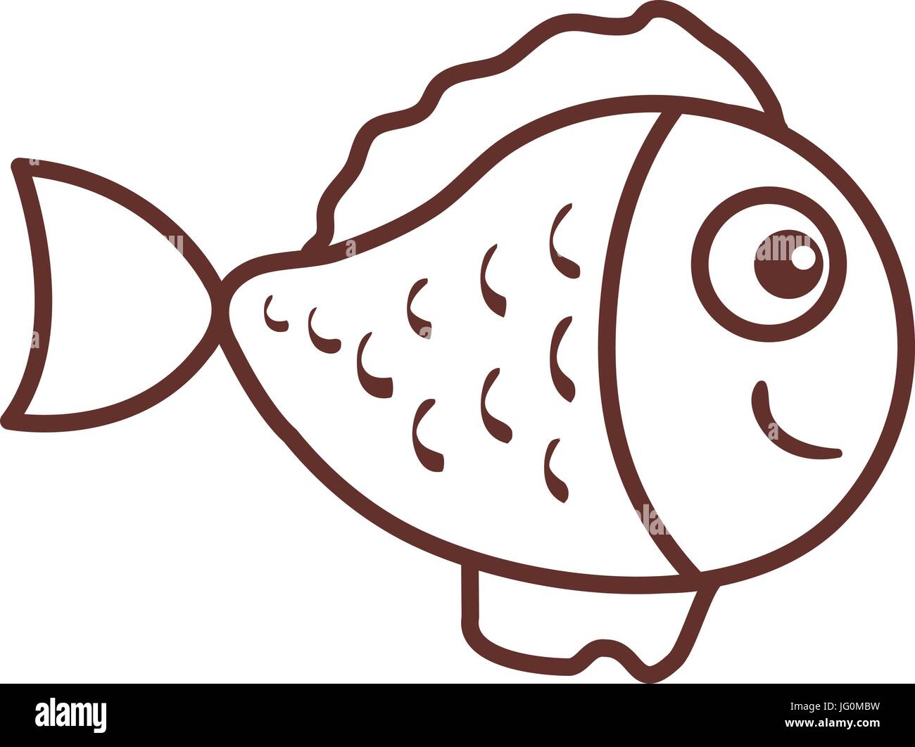 cute ornamental fish icon Stock Vector Image & Art - Alamy