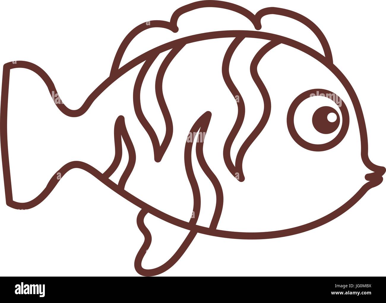 cute ornamental fish icon Stock Vector Image & Art - Alamy