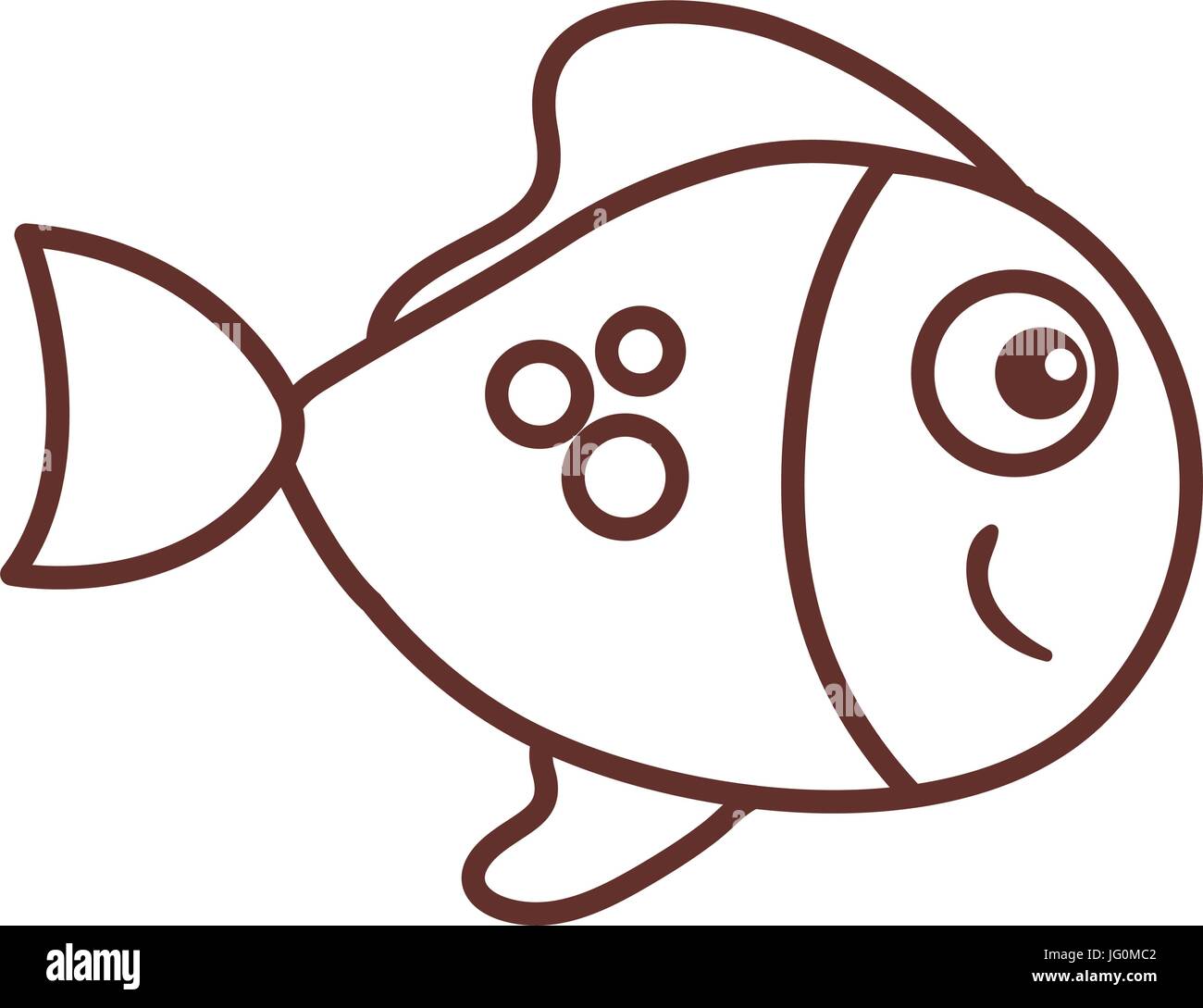 cute ornamental fish icon Stock Vector Image & Art - Alamy