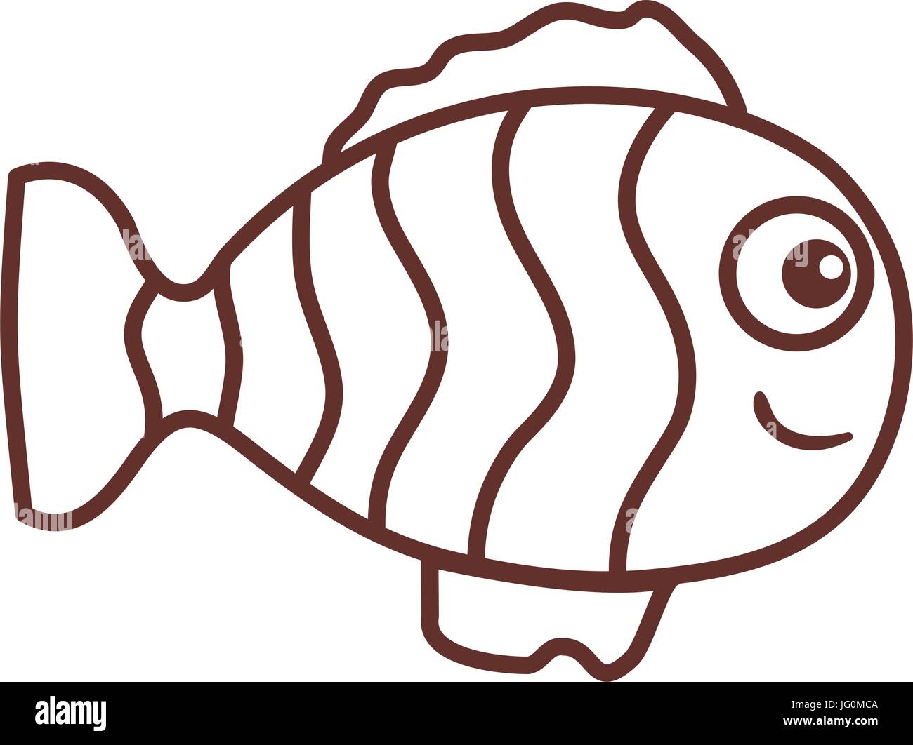cute ornamental fish icon Stock Vector Image & Art - Alamy