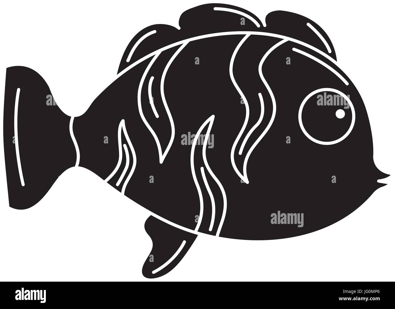 cute ornamental fish icon Stock Vector Image & Art - Alamy