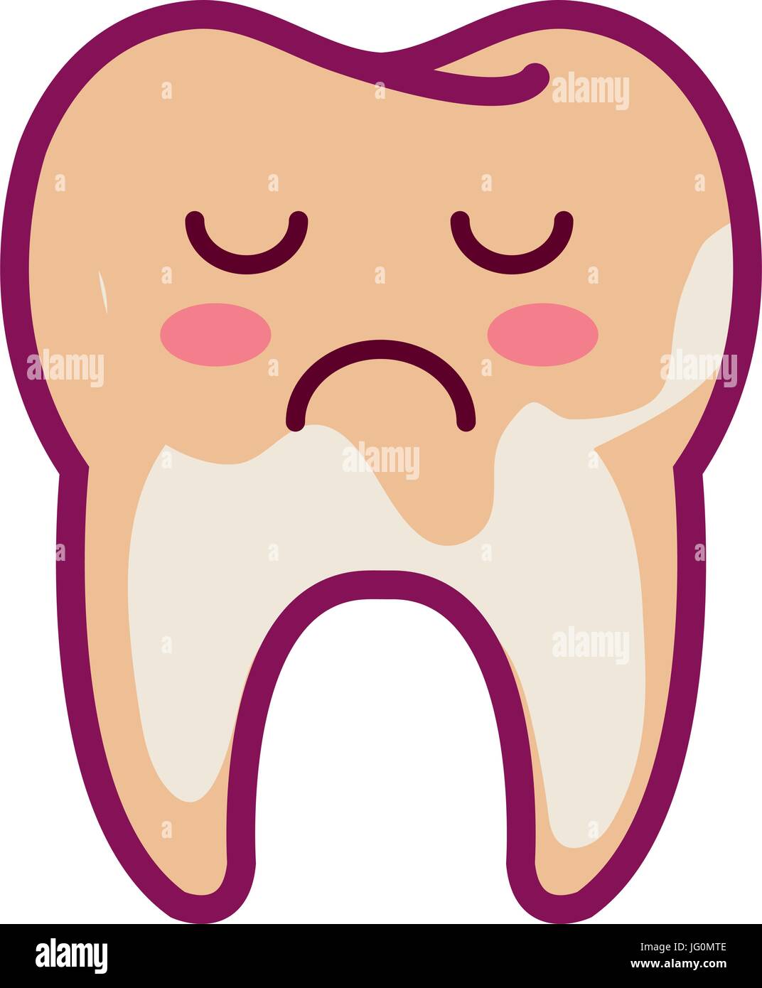 tooth sad character isolated icon Stock Vector Image & Art - Alamy