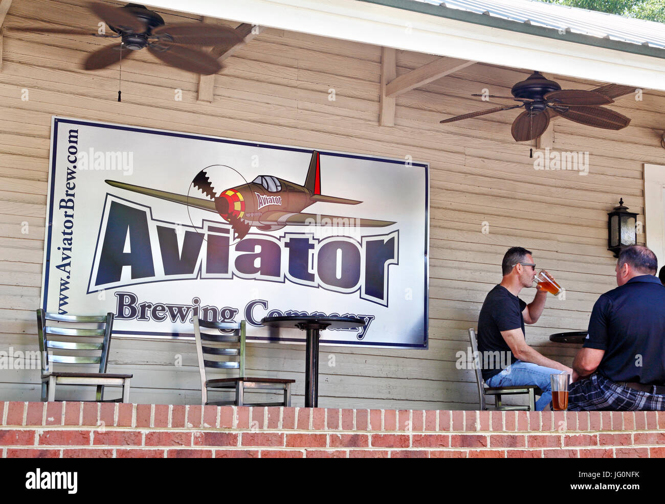 Aviator Brewing Company in downtown Fuquay-Varina, North Carolina Stock ...