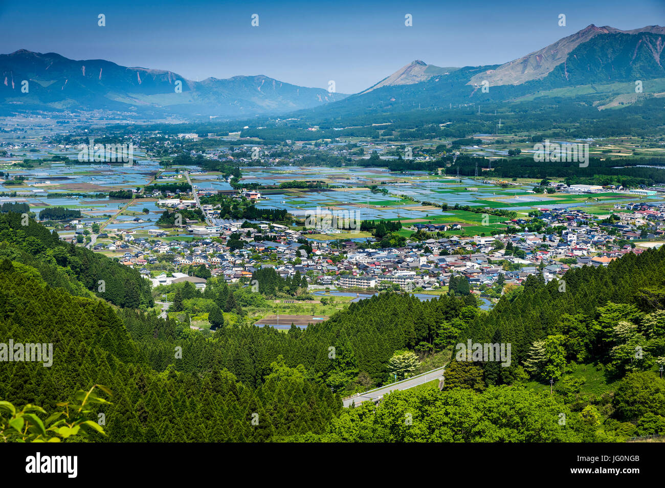 View of Aso City, Kyushu, Japan Stock Photo - Alamy