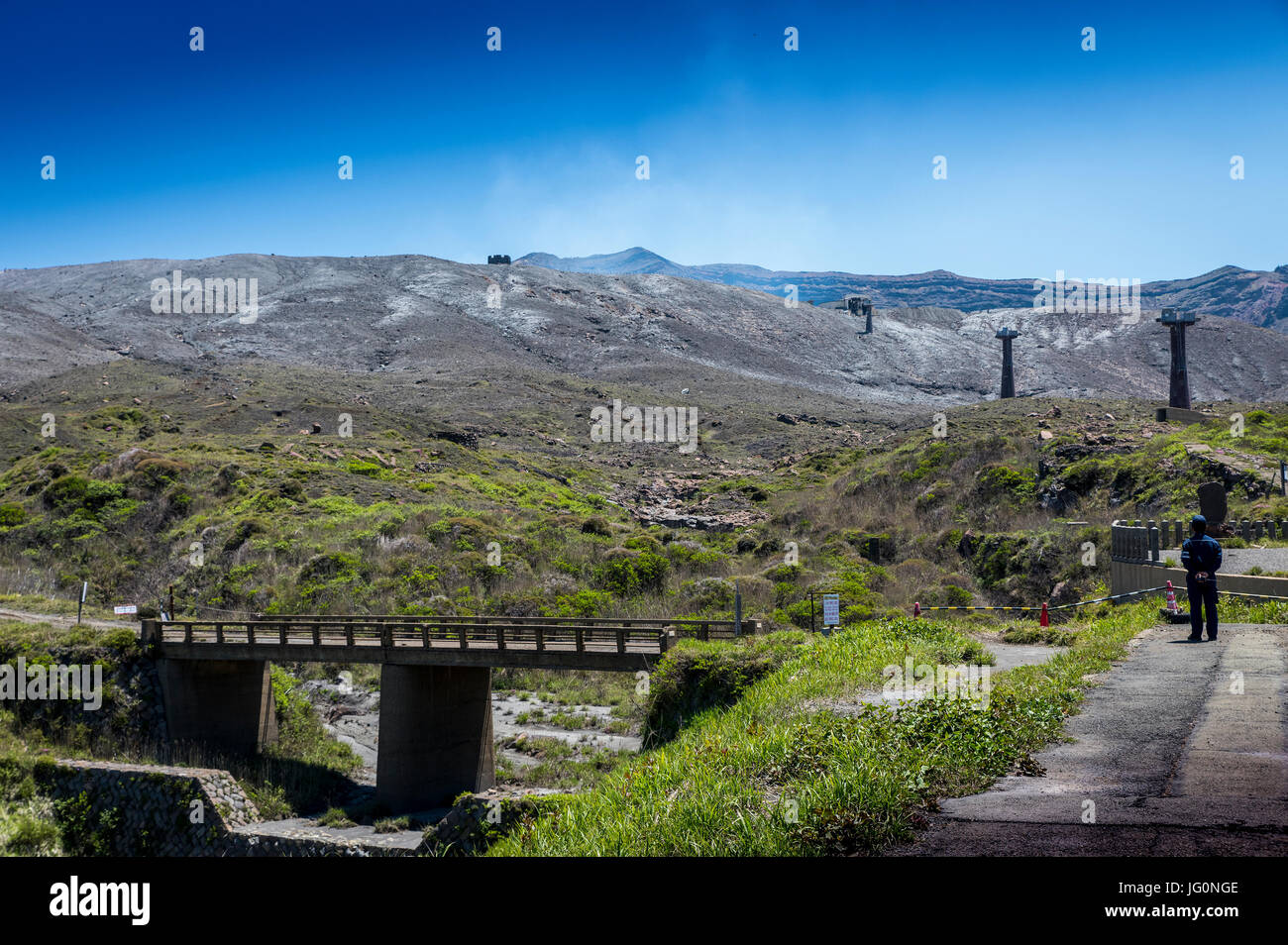 At the base of Mount Aso volcano, Kyushu, Japan Stock Photo - Alamy