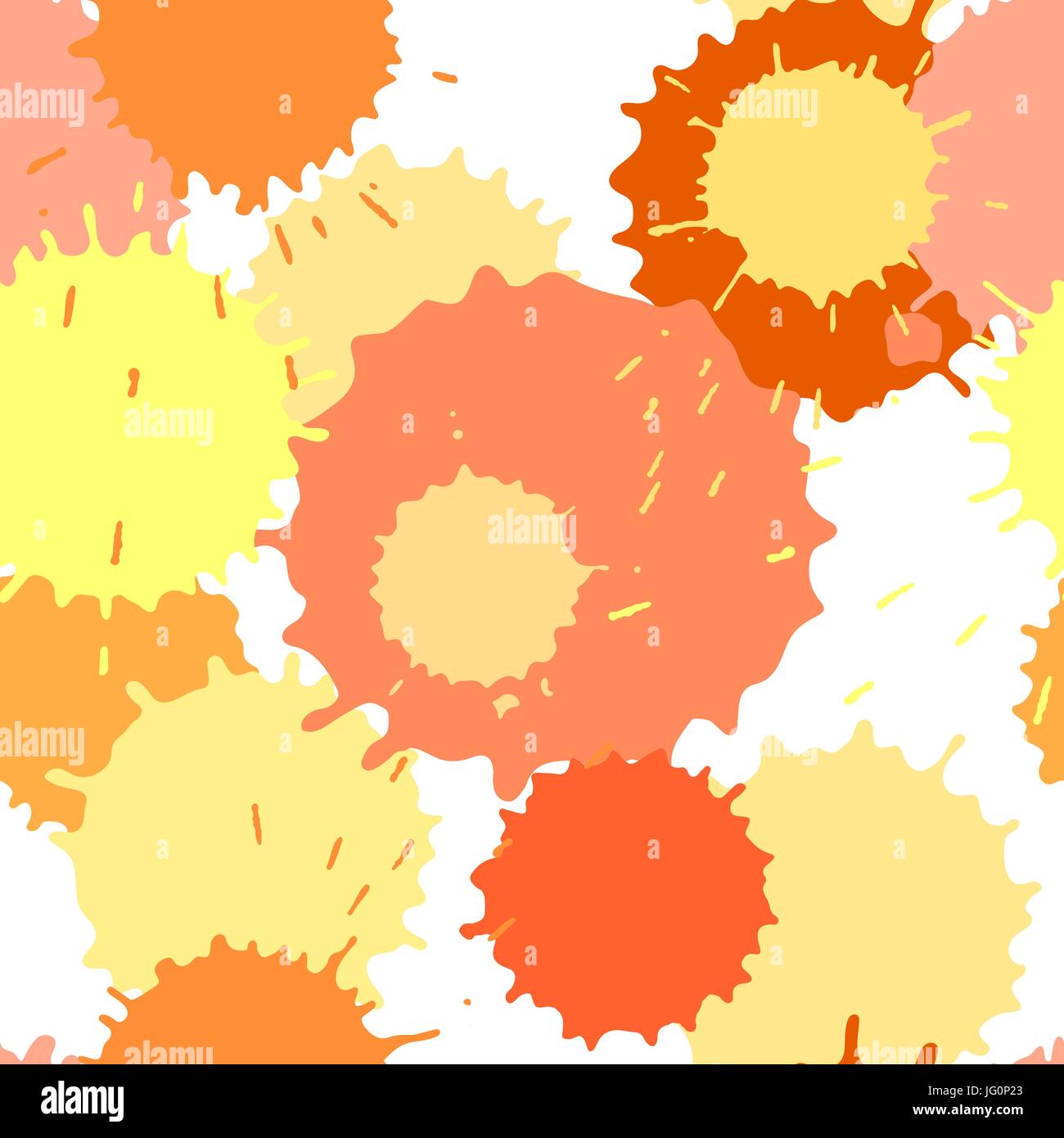 Seamless pattern with ink and paint spots, vector splattered background ...