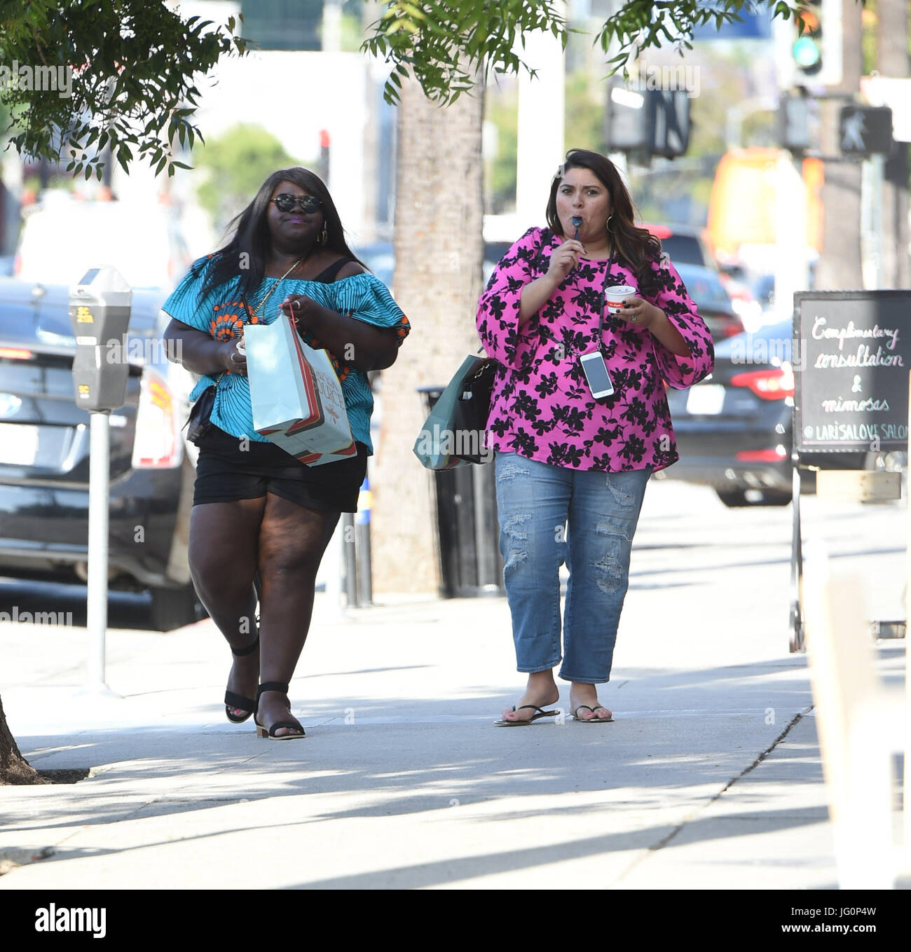 Gabourey Sidibe gets an ice cream with a friend Featuring: Gabourey ...