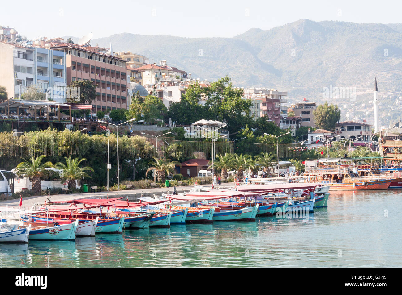 Fishing boats in the port of alanya hi-res stock photography and images ...