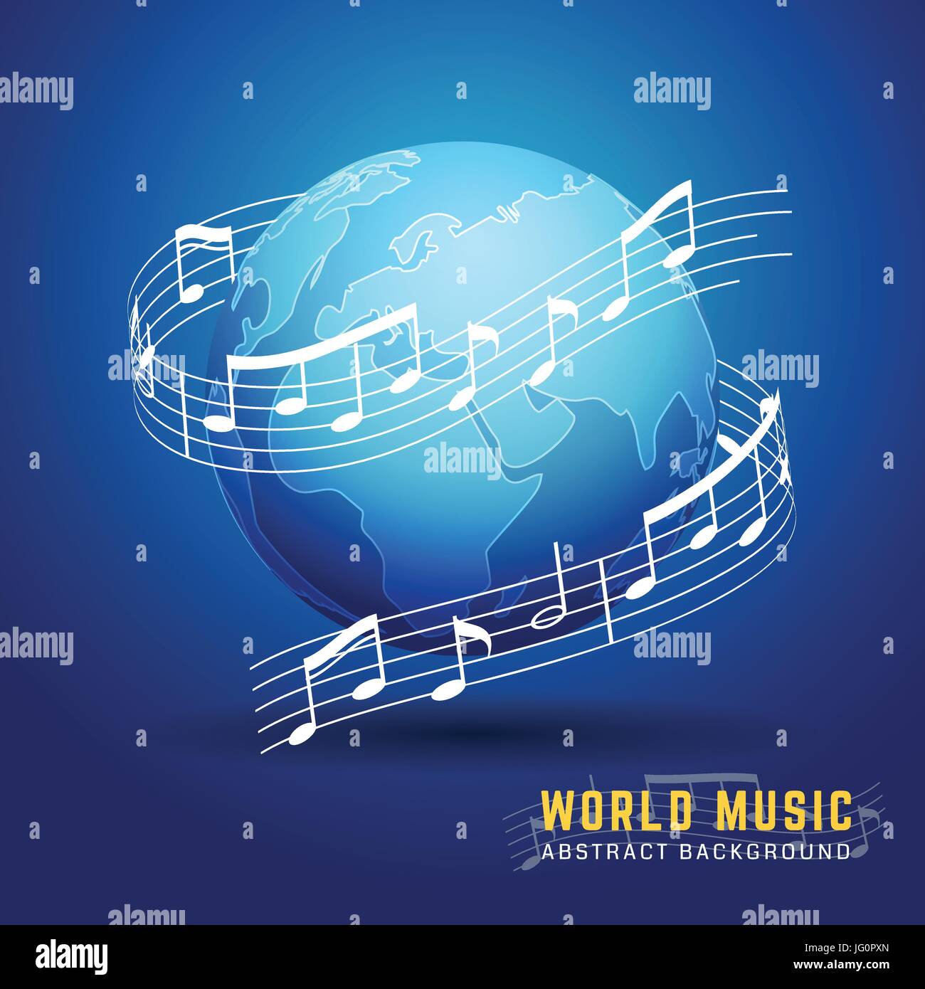 3d musical notes Stock Vector Images - Alamy