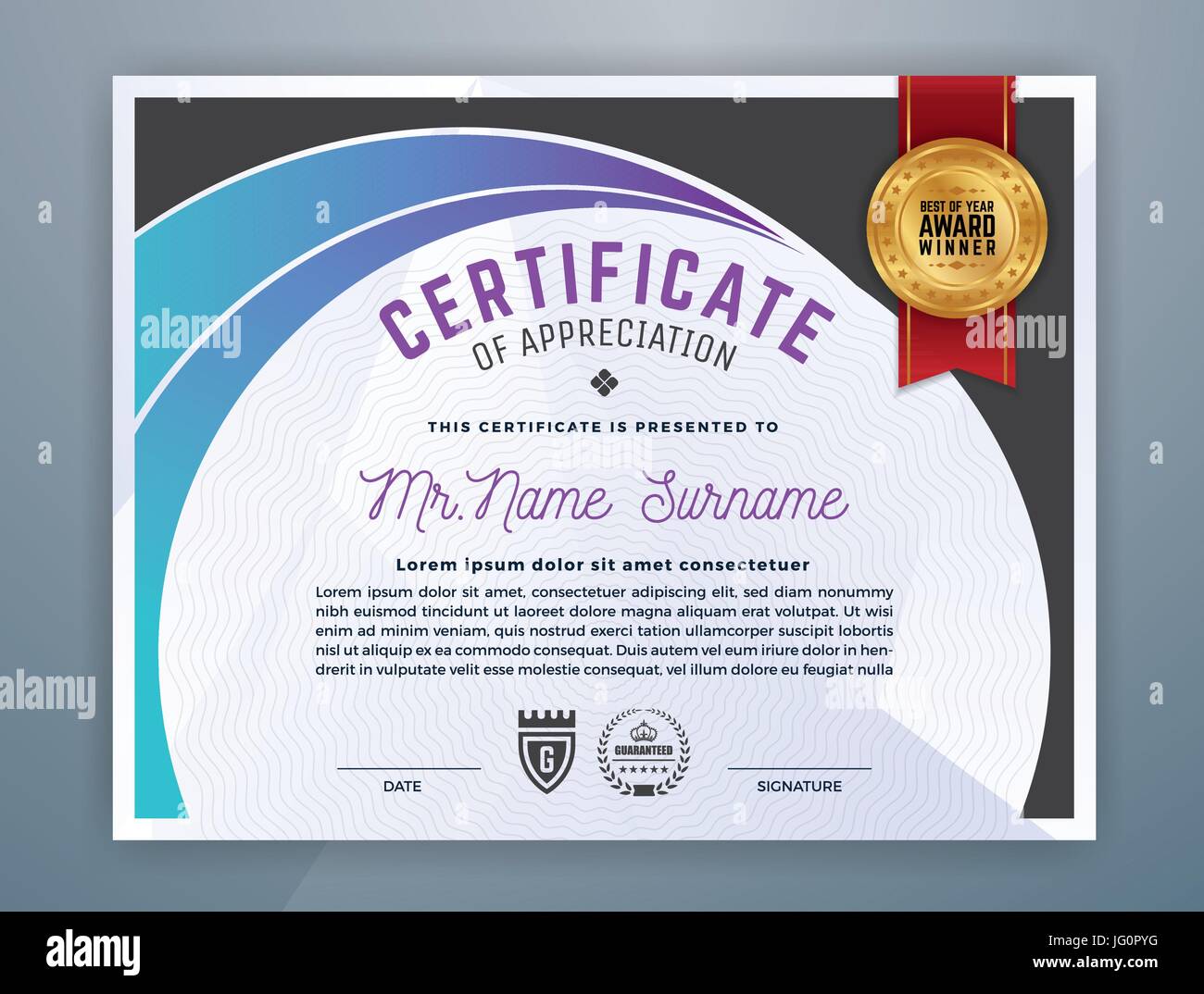 Multipurpose Modern Professional Certificate Template Design for Print ...