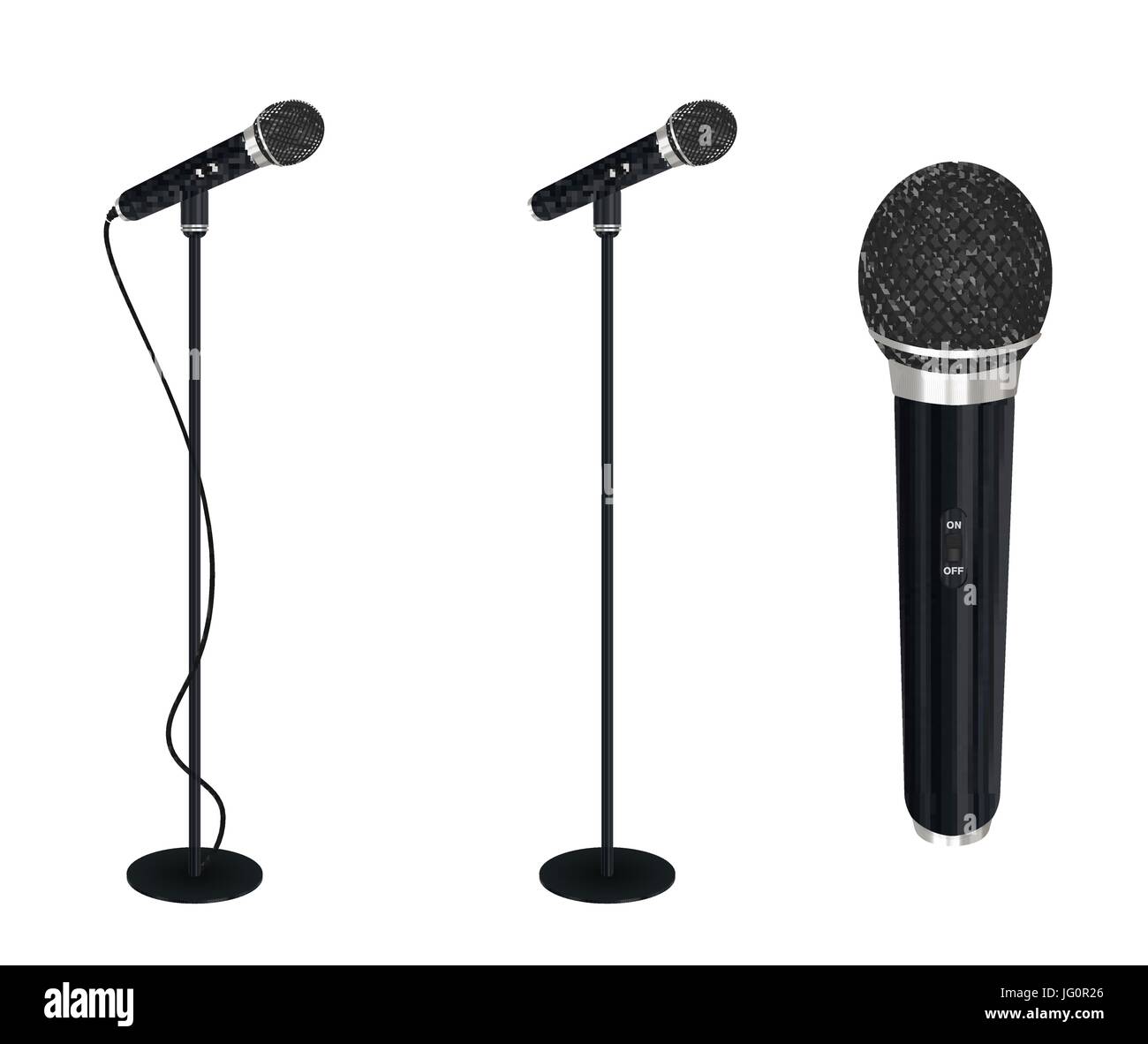 microphone with stand vector on white background Stock Vector Image ...