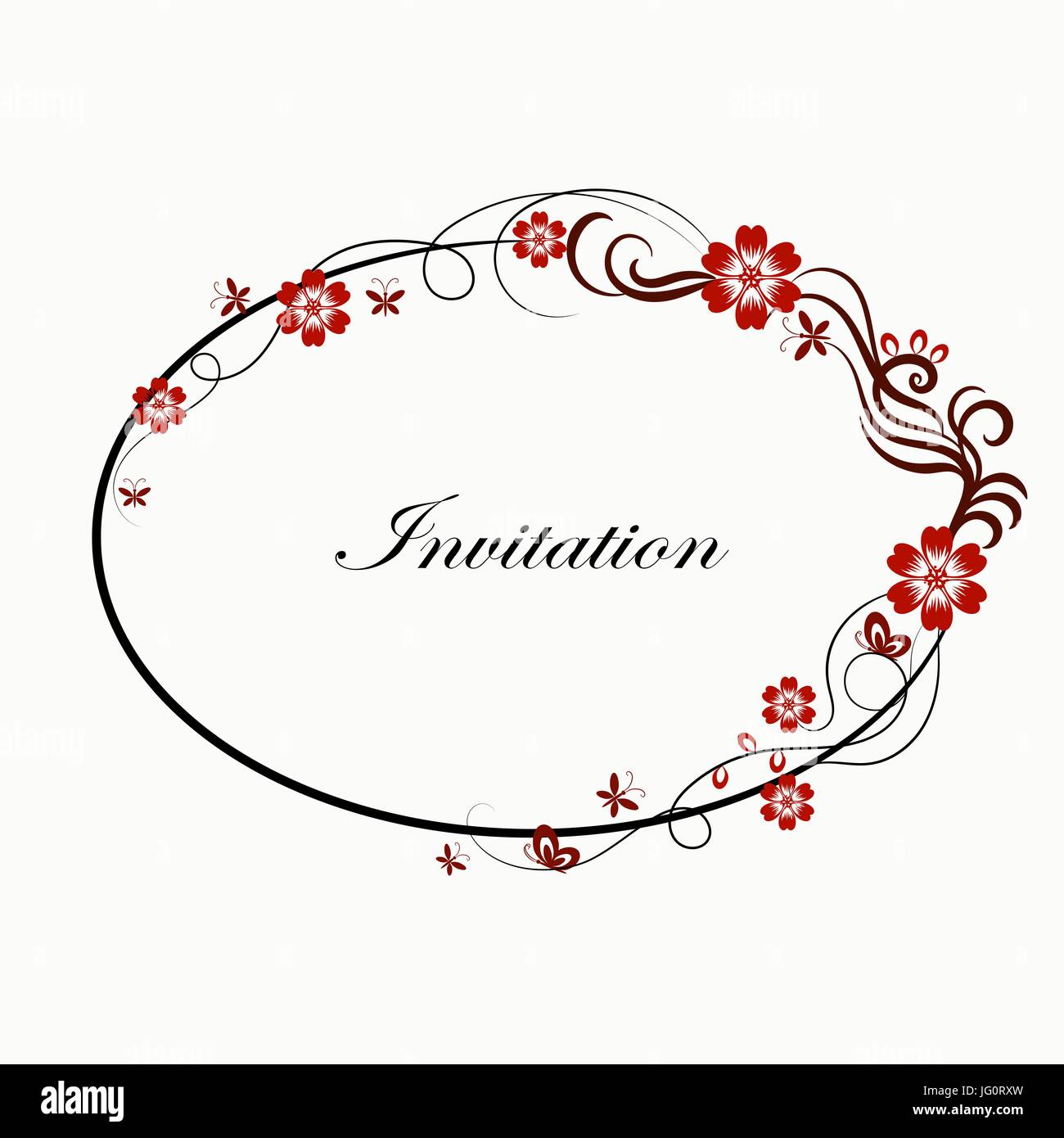 Oval Border Floral High Resolution Stock Photography and Images - Alamy