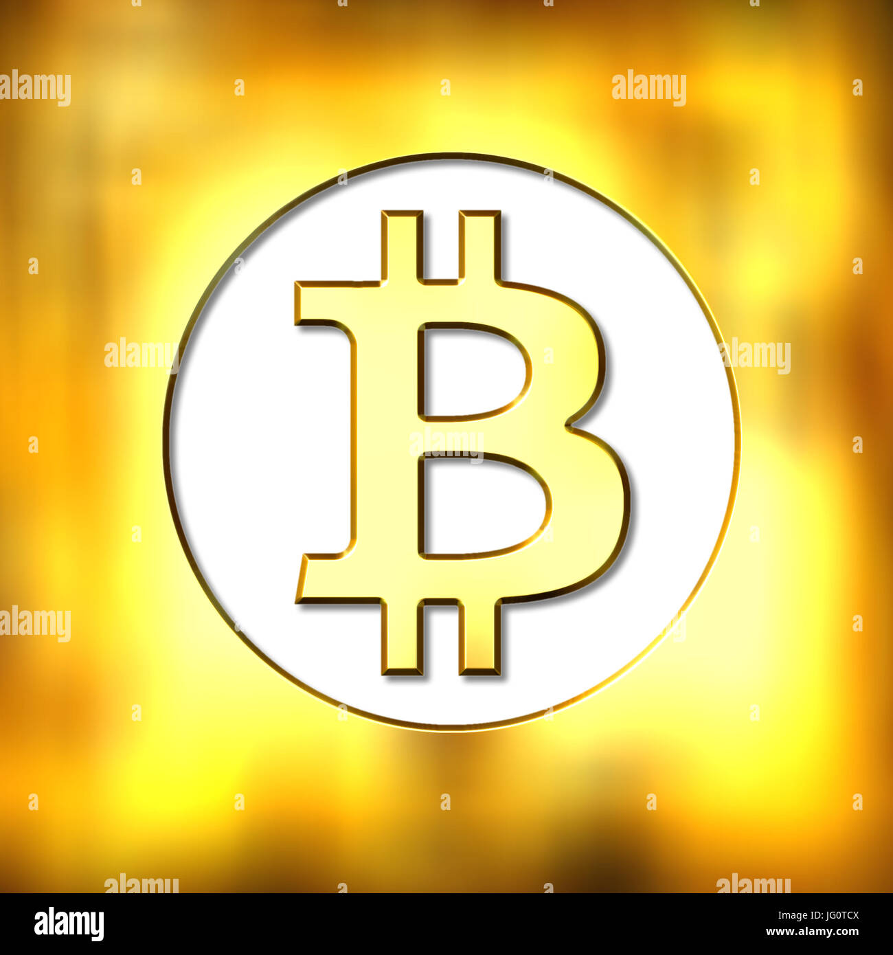 Bitcoin cripto currency symbol illustration Stock Photo - Alamy