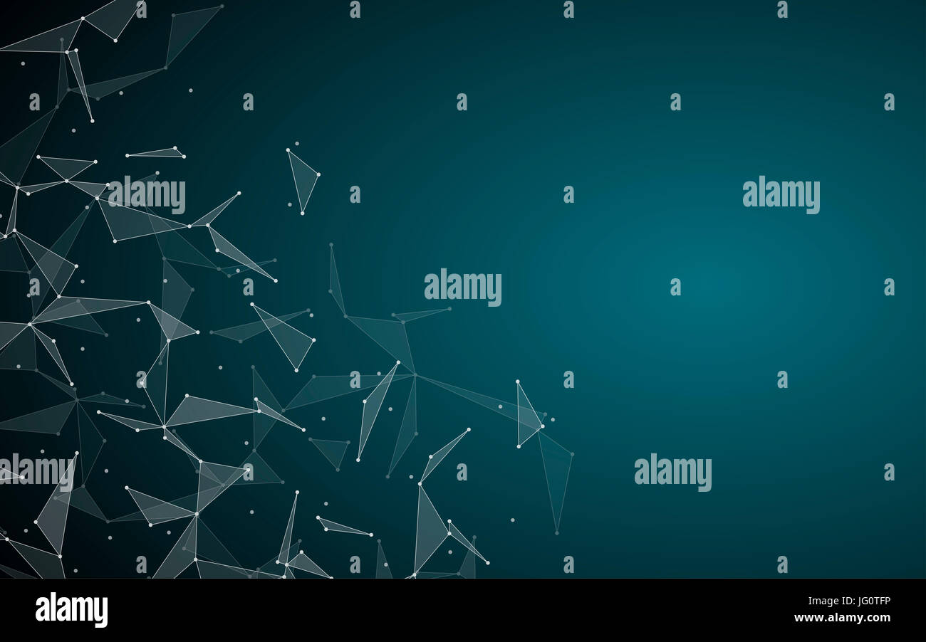 Structure Of Molecular Particles And Atom Polygonal Abstract Background Technology And Science
