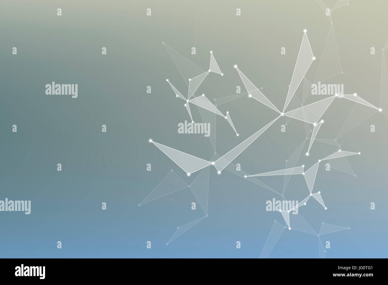 Structure of molecular particles and atom, polygonal abstract ...