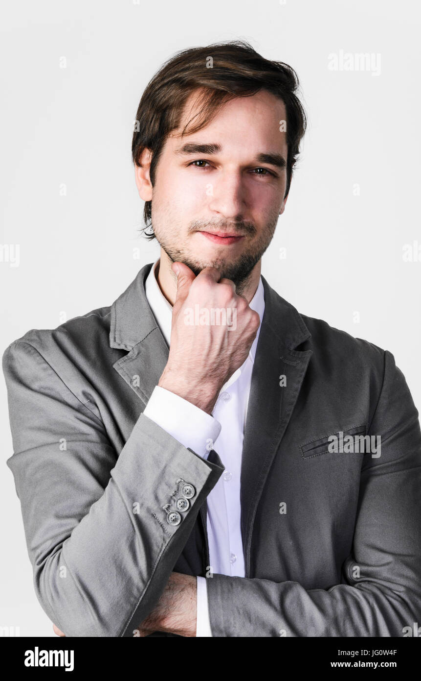 Businessman is thinking Stock Photo - Alamy