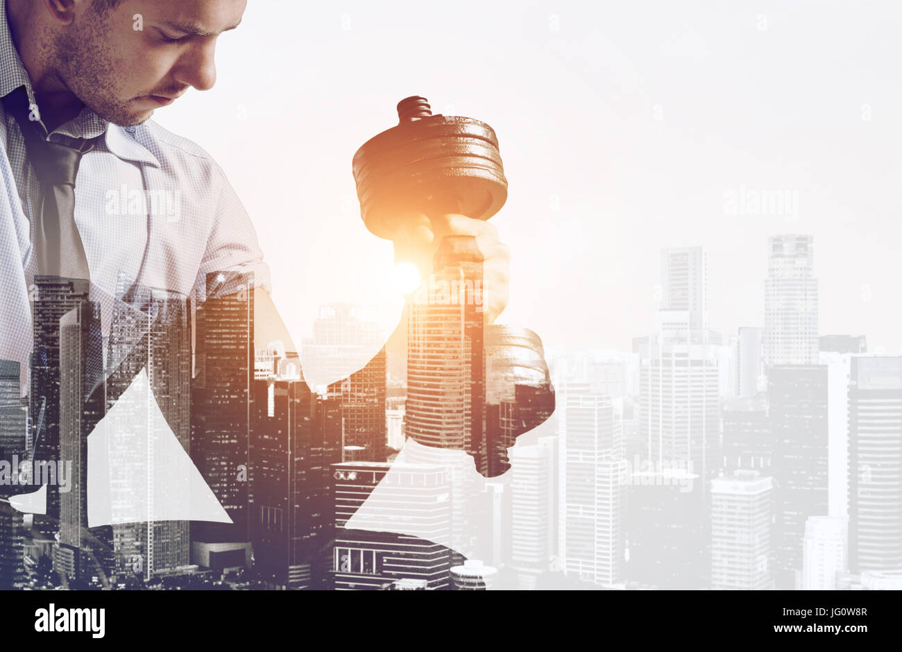 Building business muscles Stock Photo - Alamy