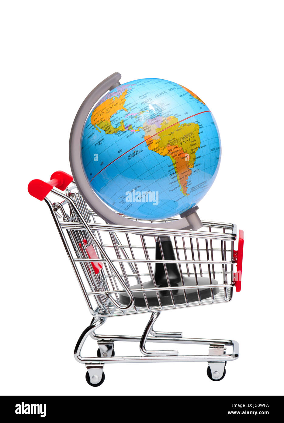 Earth on shopping cart Stock Photo - Alamy