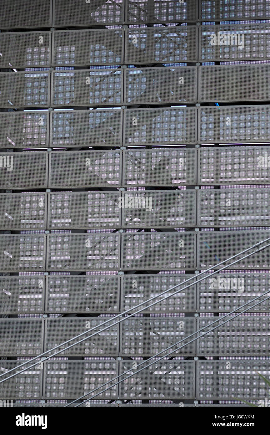 Pedestrian bridge near Excel Centre and Emirates Air Line in London ...