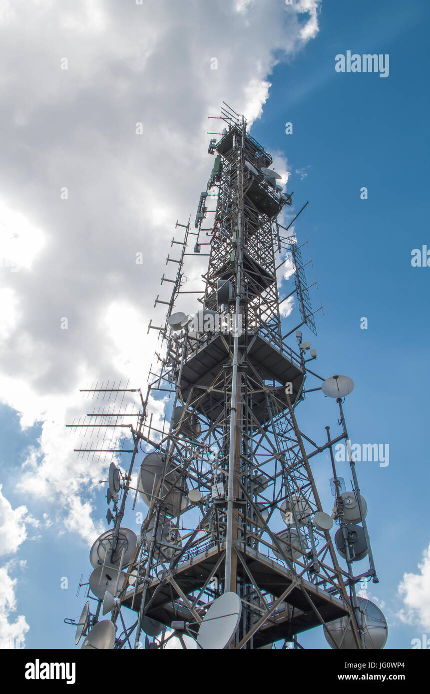 Antenna repeater tower Stock Photo - Alamy