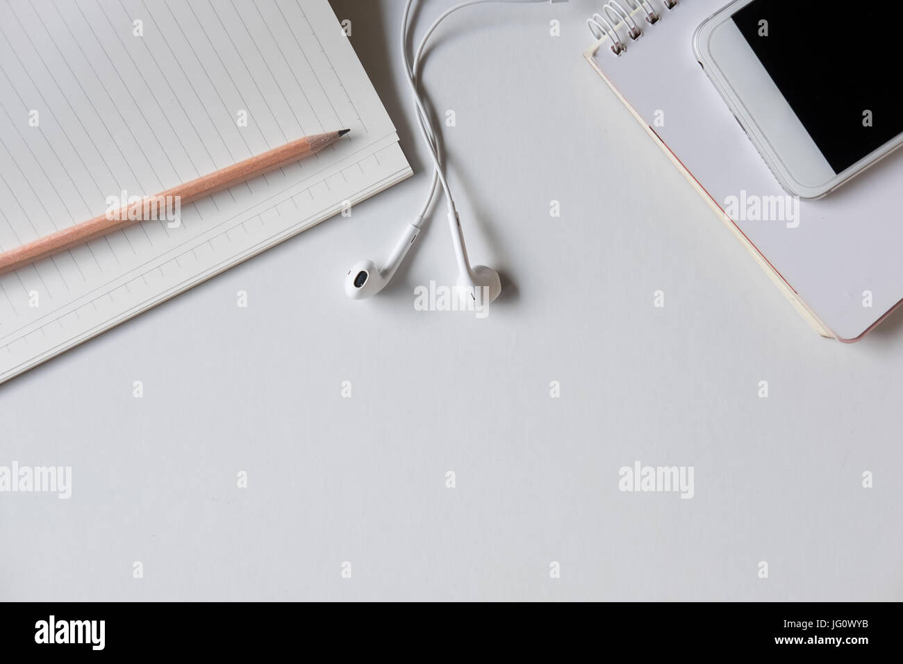 top view working table with space Stock Photo - Alamy