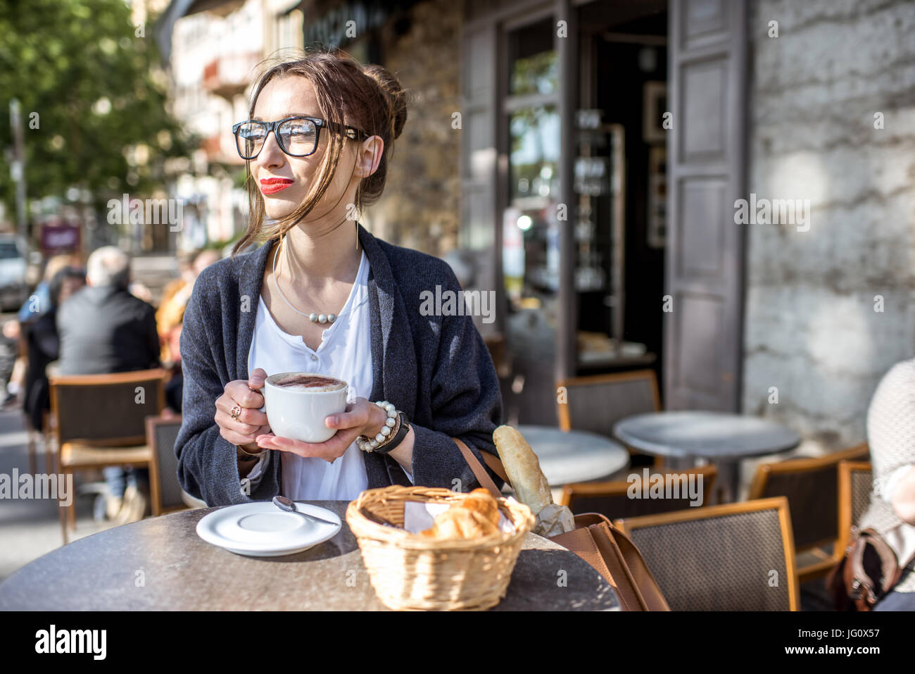 Parisian woman coffee hi-res stock photography and images - Alamy