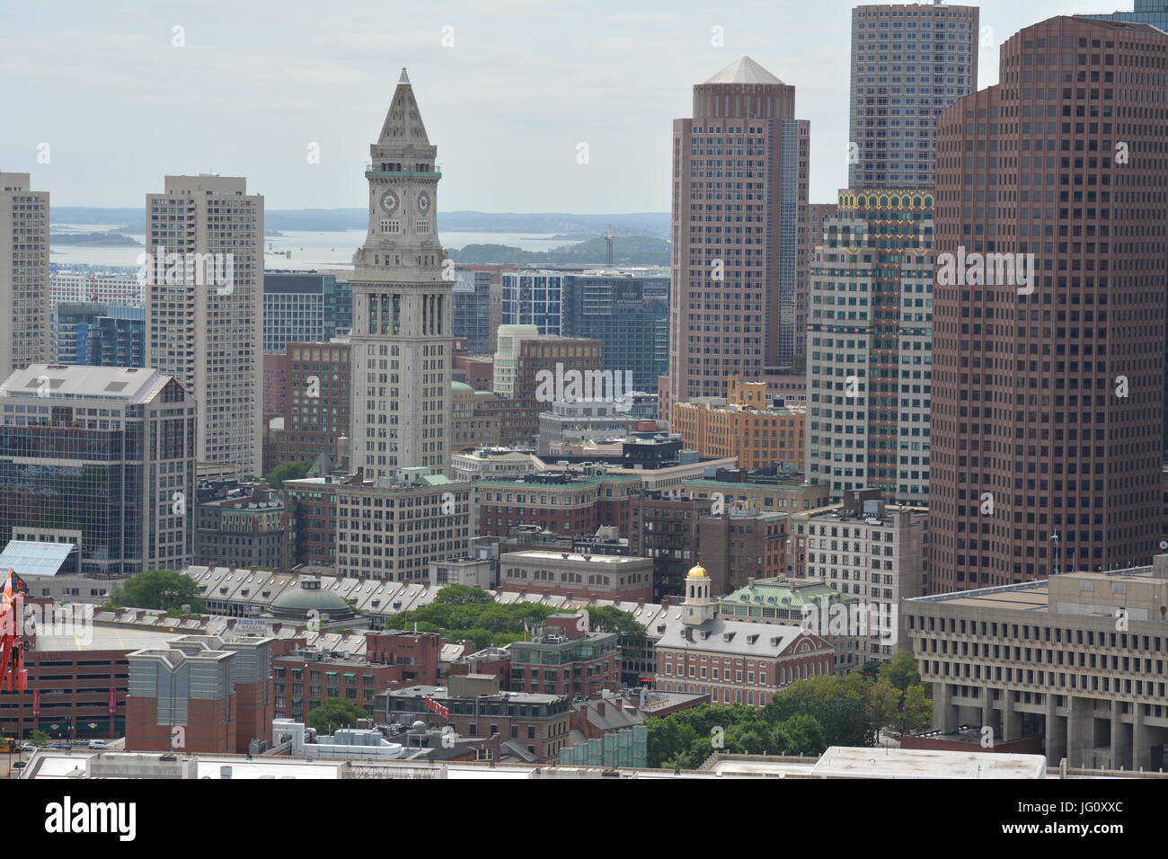 Downtown boston from above hi-res stock photography and images - Alamy