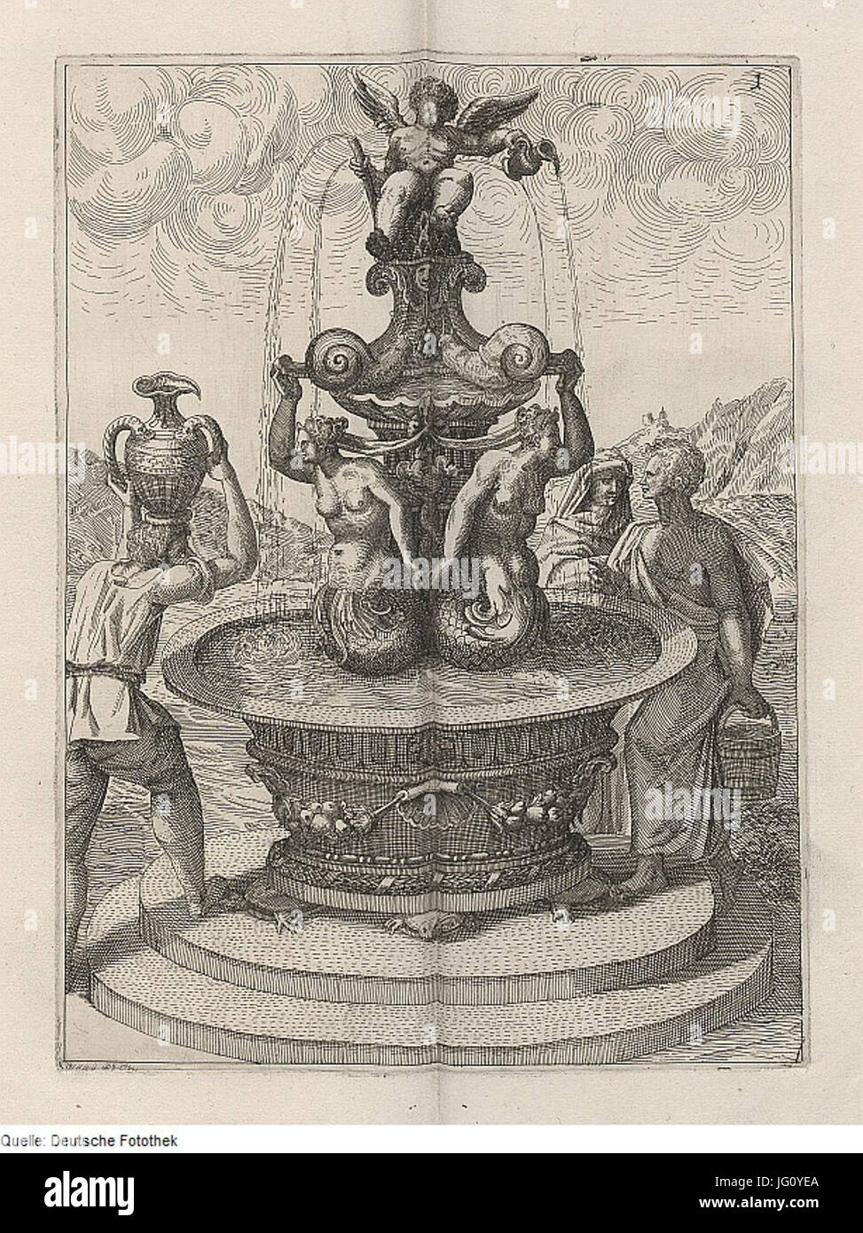 Fotothek df tg 0003959 Wasserkunst 5E Springbrunnen Stock Photo - Alamy