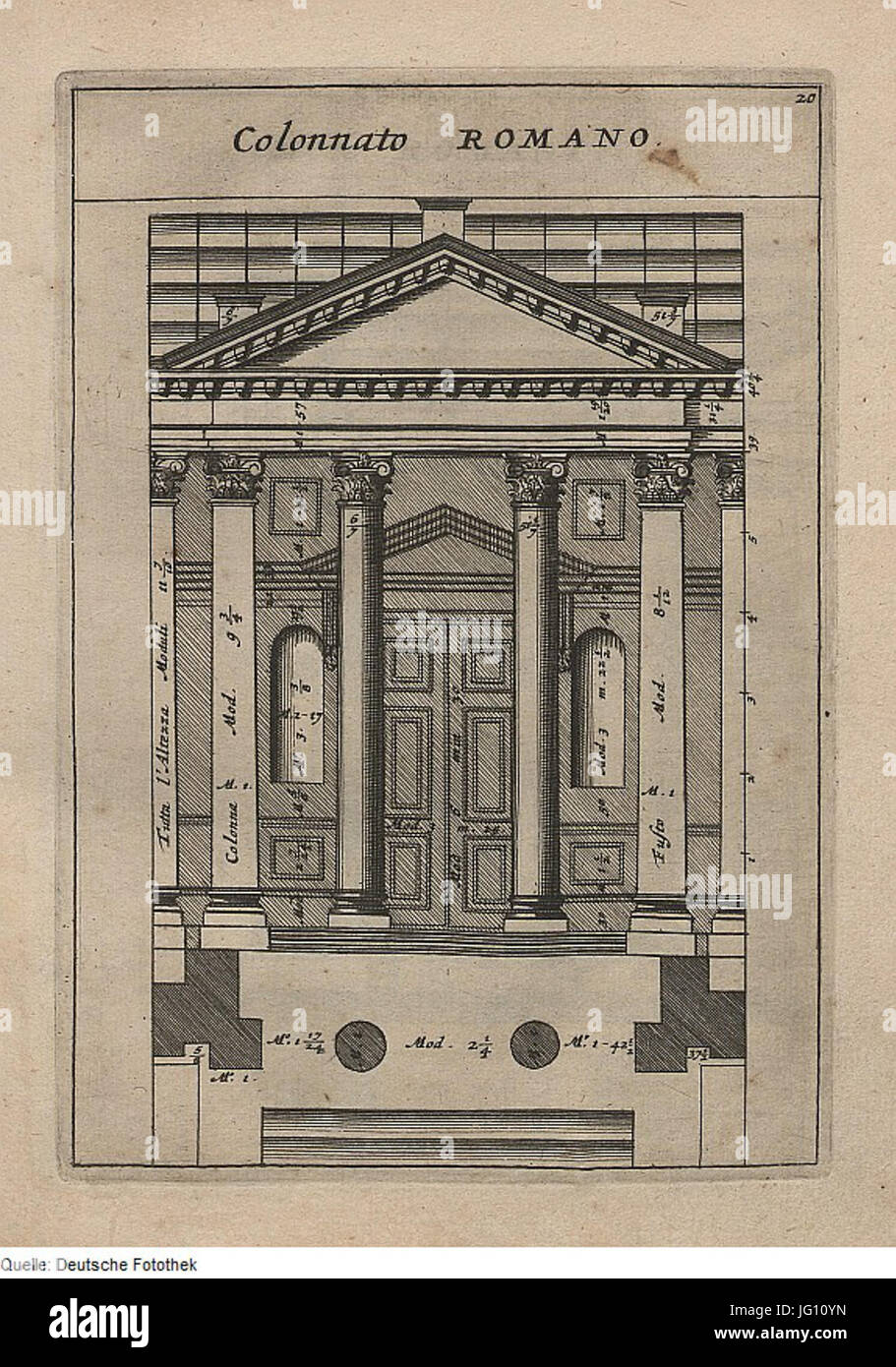 This architectural photograph illustrates classical column elements ...