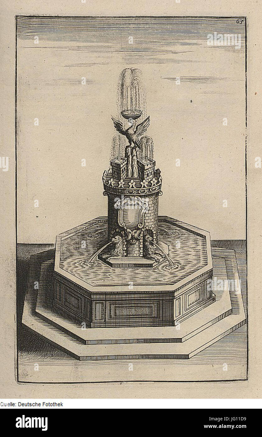 An architectural image showcasing water engineering, fountains, and ...