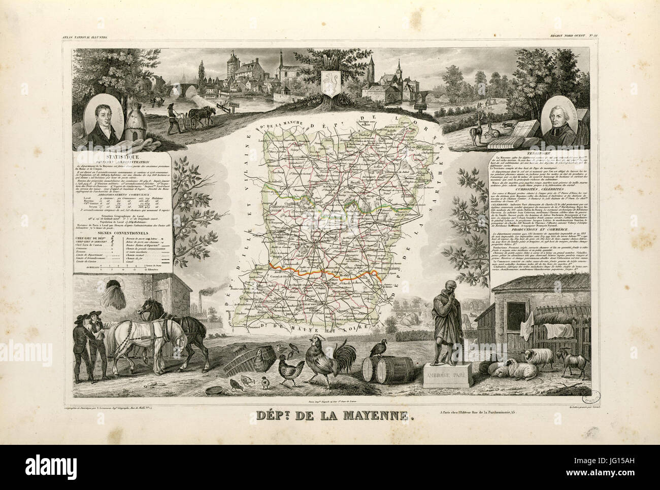 Mayenne map hi-res stock photography and images - Alamy