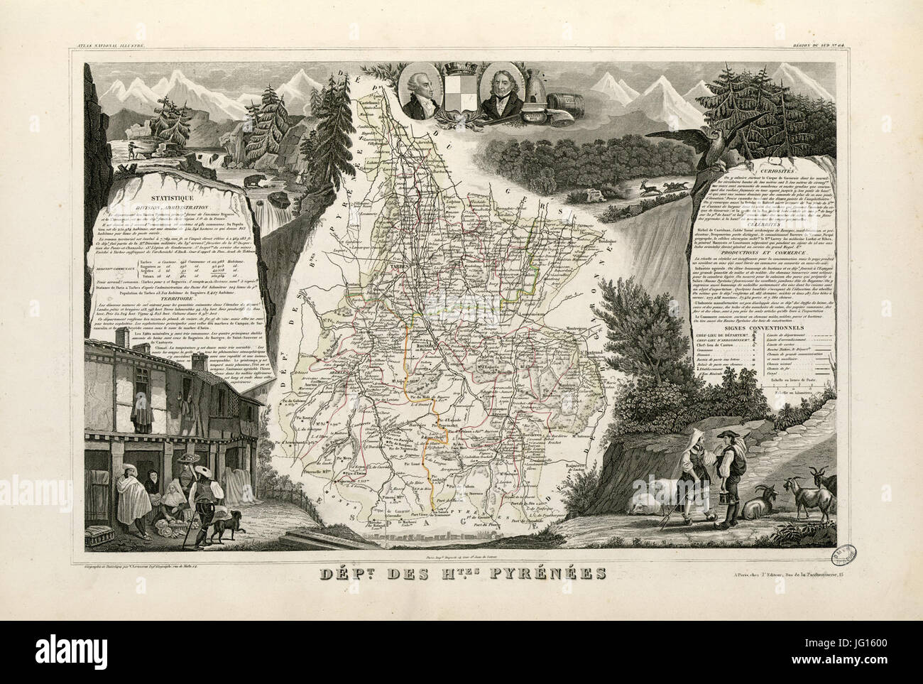 A map or illustration from the 'Fonds Ancely', showcasing the Hautes ...