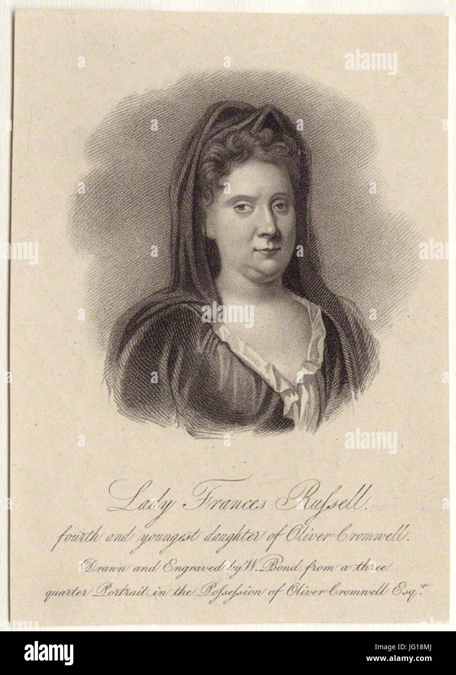 Frances Russell (née Cromwell), Lady Russell by William Bond, after ...