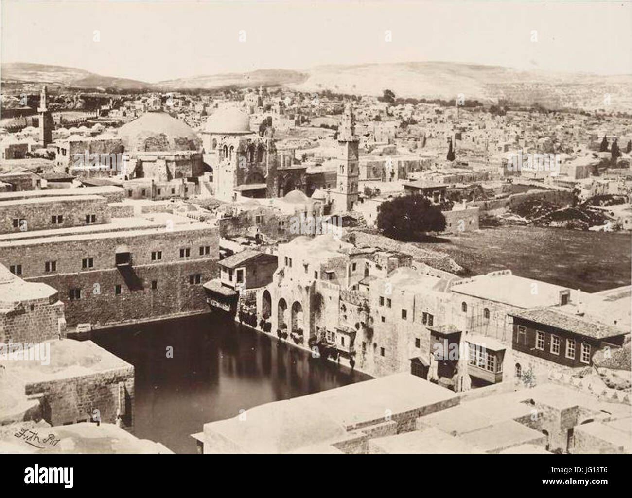 Francis Frith. The Pool of Hezekiah Jerusalem. 1860s. 28A29 Stock Photo ...