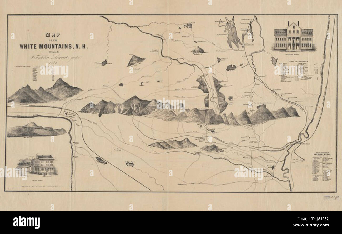 Franklin Leavitt map 1852 Stock Photo - Alamy