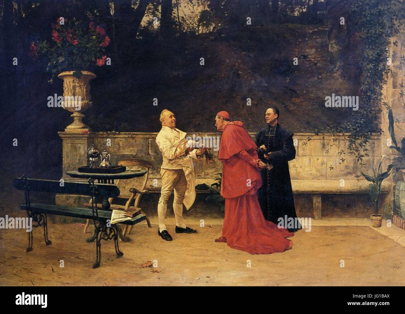 'Friday', painting by Charles Édouard Delort, private collection Stock ...