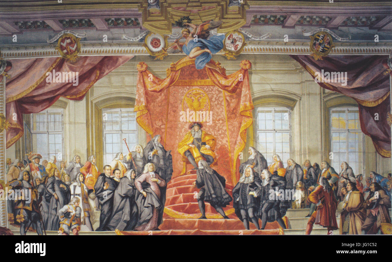 Fromiller Huldigung der Stände vor Kaiser Karl VI Stock Photo - Alamy