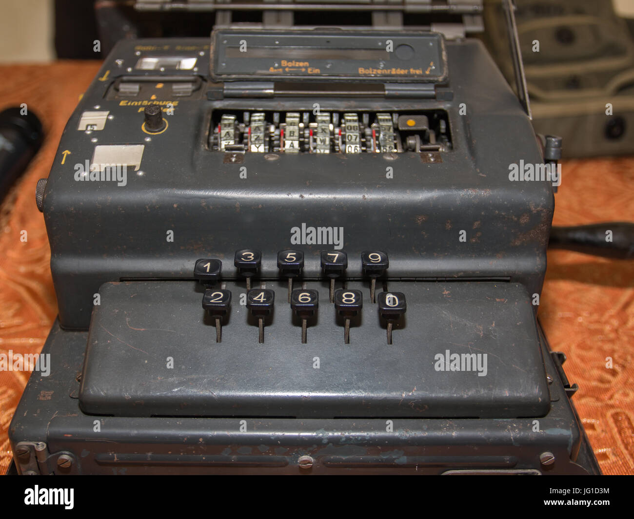 The Enigma Cipher Coding Machine from World War II Stock Photo - Alamy
