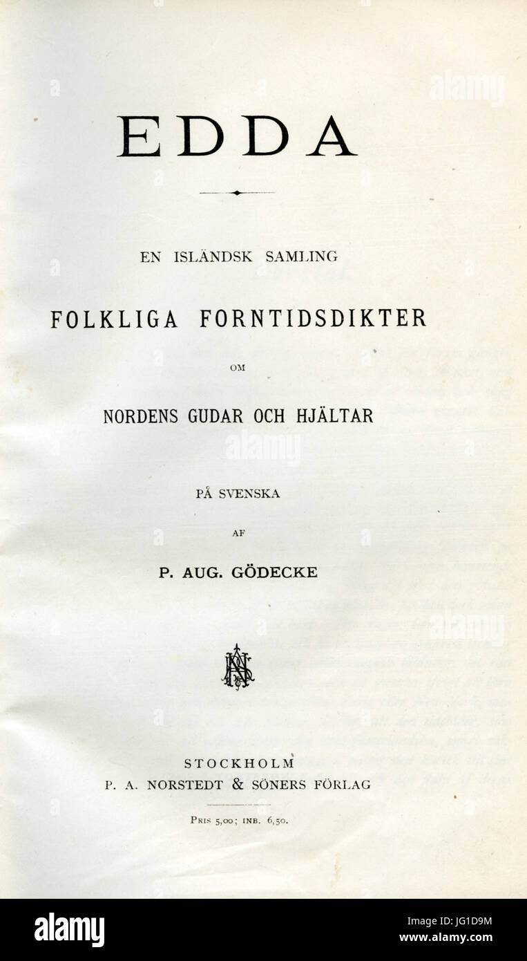 Edda viking hi-res stock photography and images - Alamy