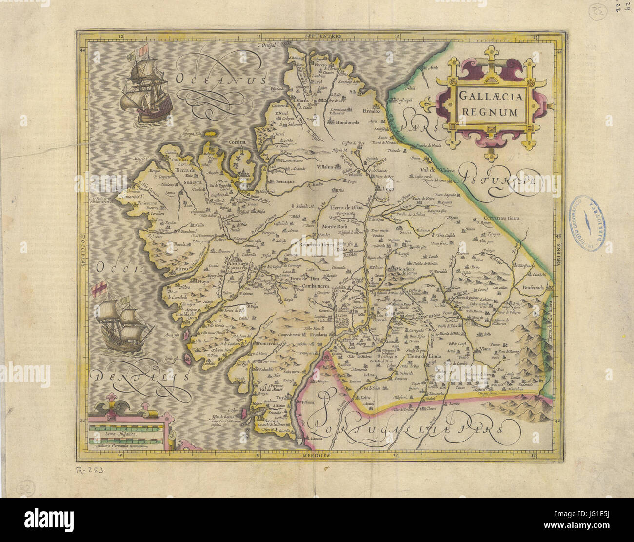 Gallaecia Regnum, Mercator Gerard, século XVI Stock Photo - Alamy