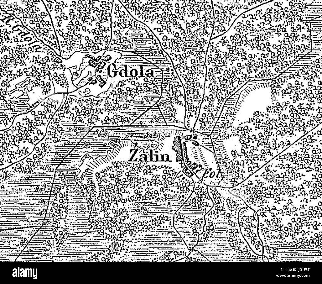 Gdola i Zalin na mapie topograficznej Królestwa Polskiego z 1839 r ...