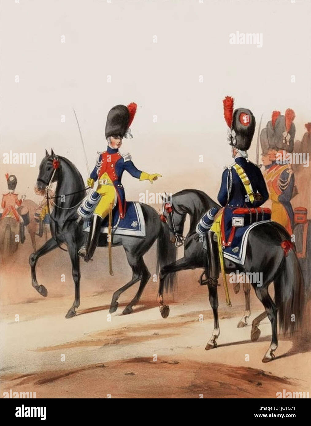 Gendarmerie d'élite de la Garde impériale, officier et soldat, 1804 ...